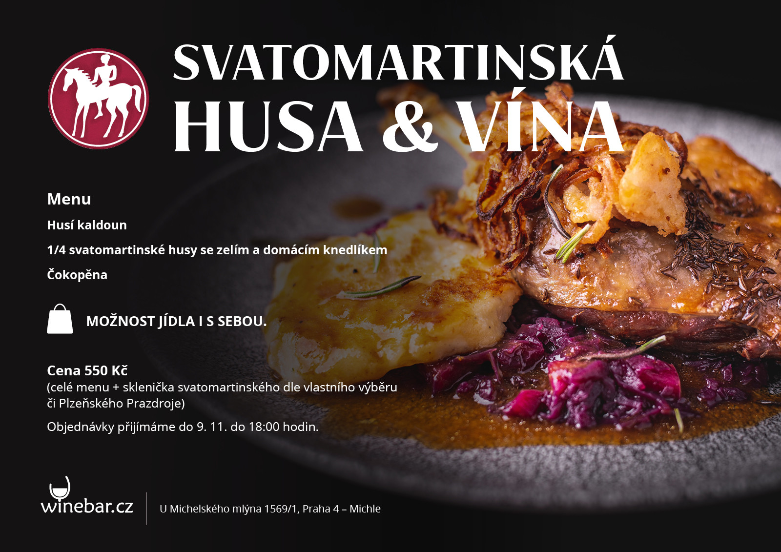 Svatomartinská husa a vína | Eshop vinárny Winebar